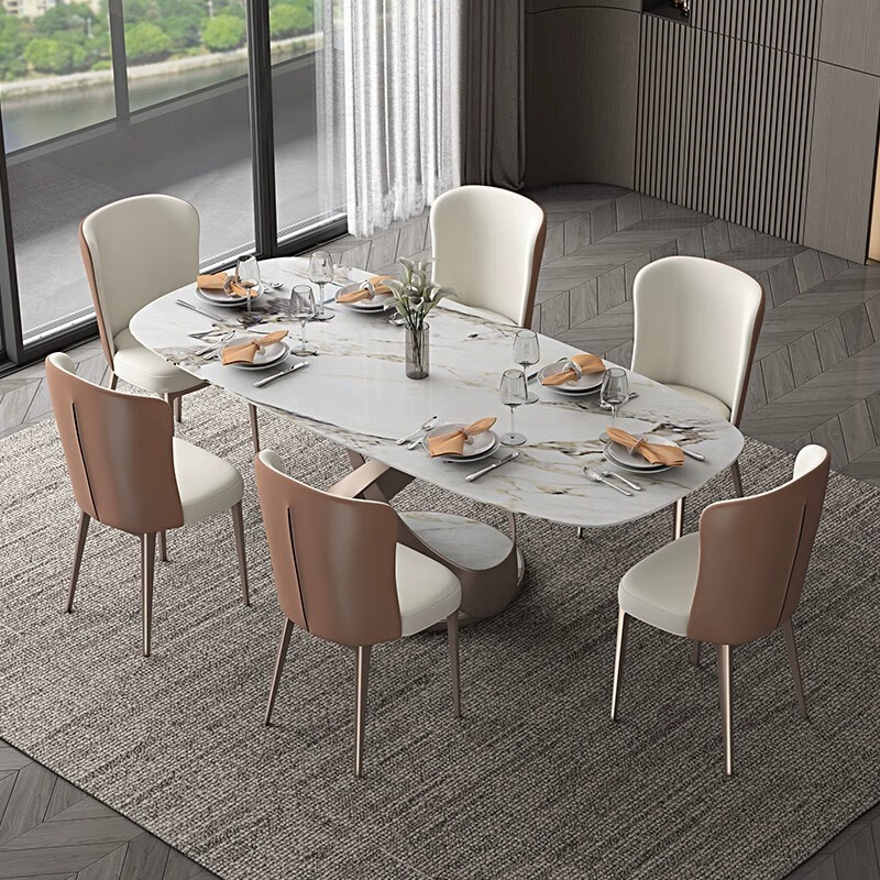 [Pre order]Slate dining table and chair combination modern light luxury ...