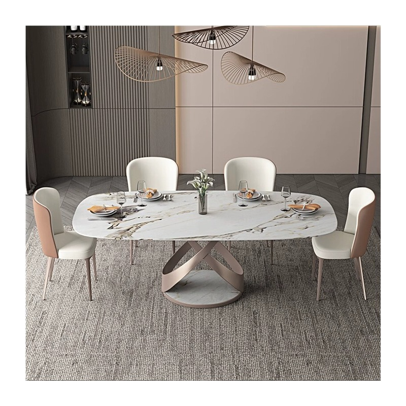 [Pre order]Slate dining table and chair combination modern light luxury ...