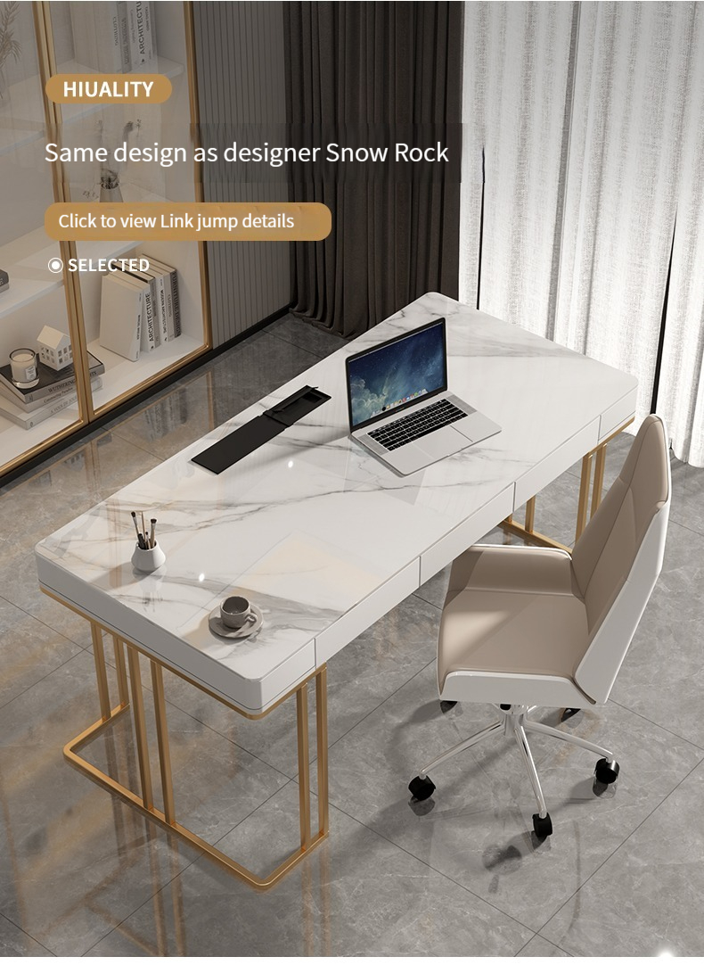 Light luxury desk, simple modern office desk, small apartment rock ...