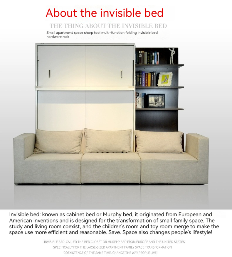 [Pre-order] Invisible Up or Side Foldable Bed, Murphy Bed, Hidden Bed ...