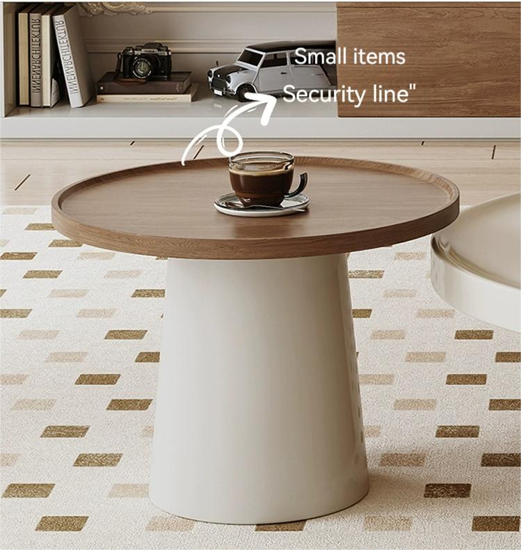 Tea table living room household small apartment simple size round tea ...