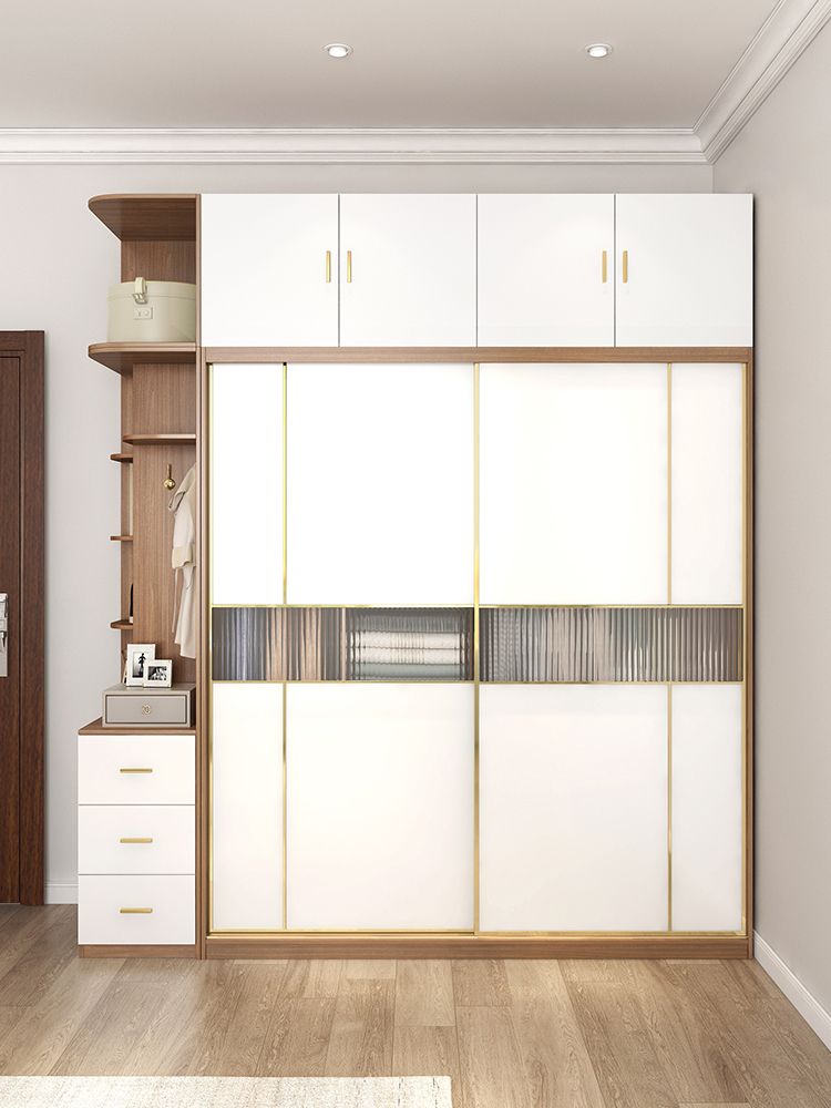 Pre order 】 Wood Moon Solid Wood Wardrobe Family Bedroom Solid Storage ...