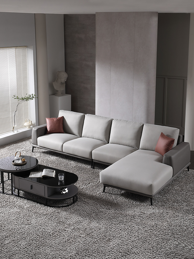 Pre order】 Muyue Italian minimalist technology fabric sofa, straight ...